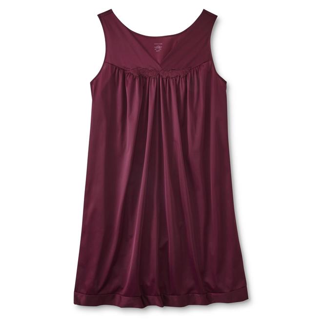 Vanity Fair Womens Plus Sleeveless Nightgown
