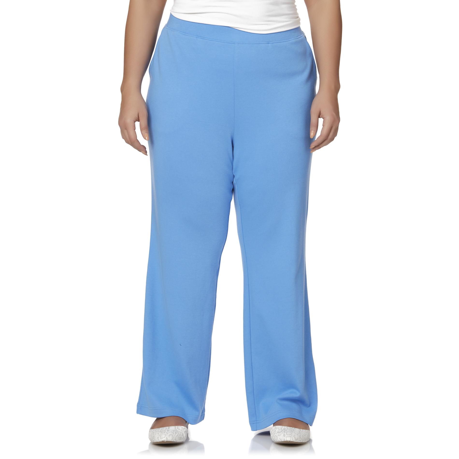 Basic Editions Women's Plus Knit Pants Basic Editions Women's Plus Knit Pants