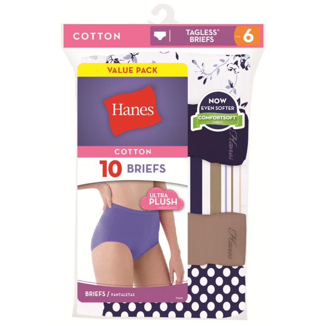 Hanes Womens 10 Pack Brief Panties Assorted