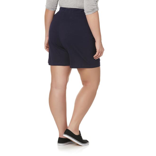 Basic Editions Womens Plus Knit Shorts