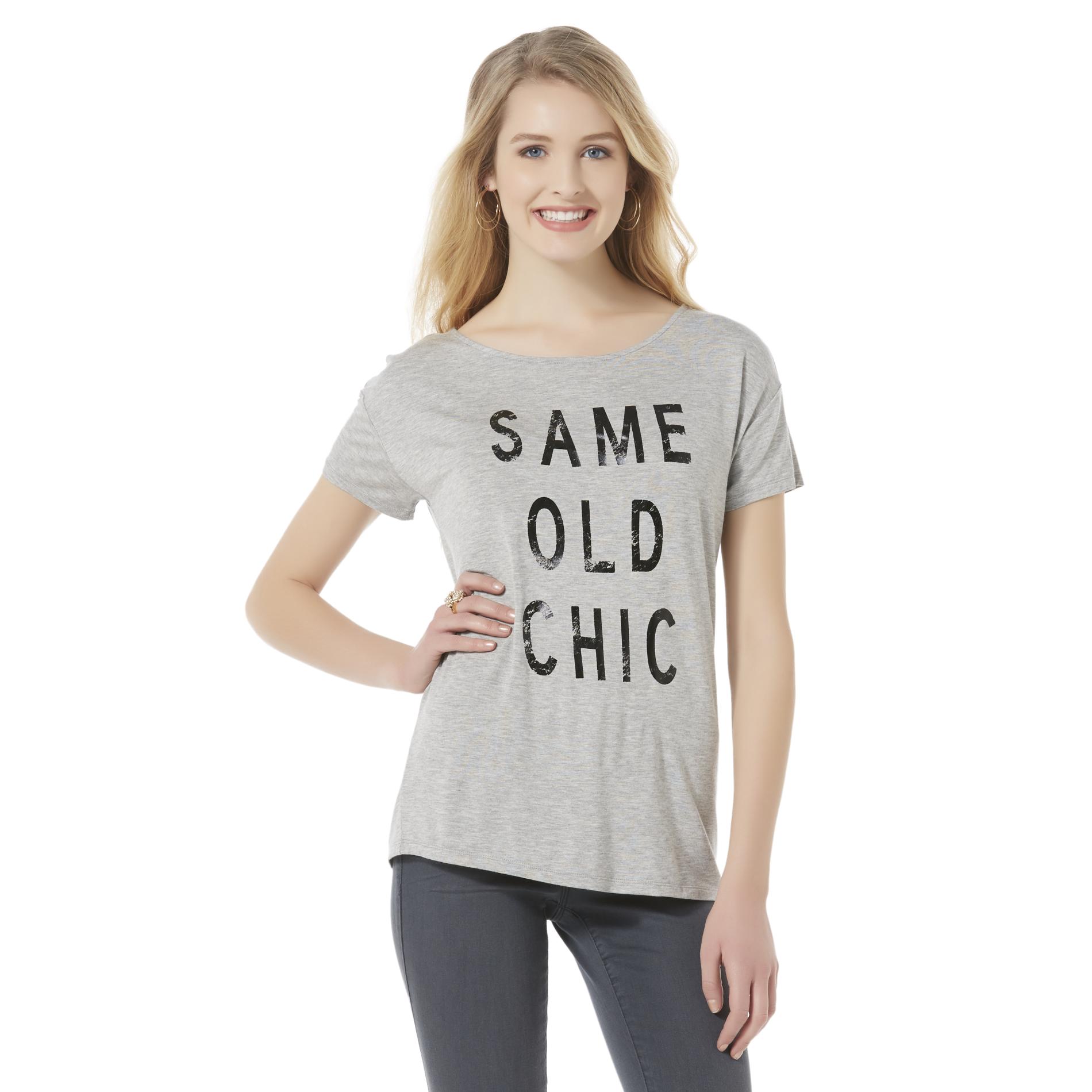 Bongo Junior's Draped Graphic T-Shirt - Same Old Chic - Sears