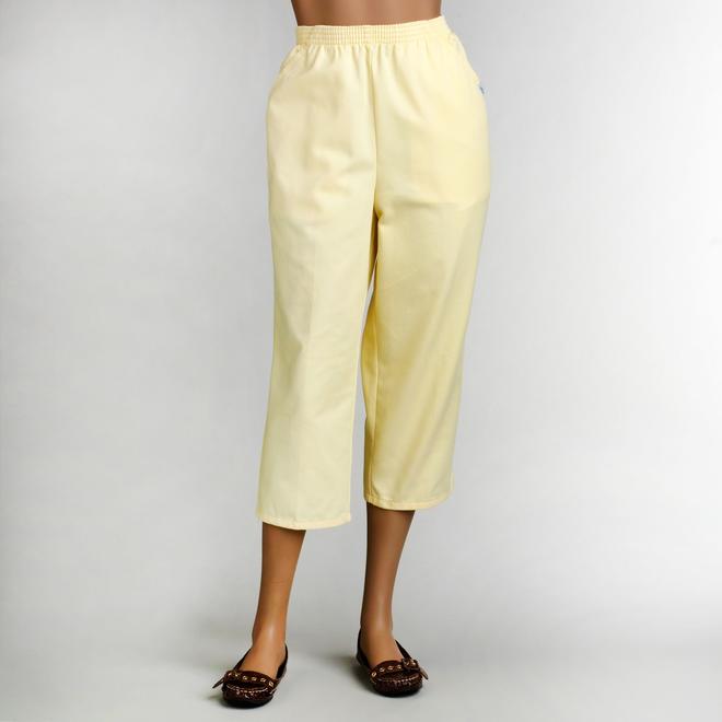 Chic Womens Elastic Waist Capri Pants