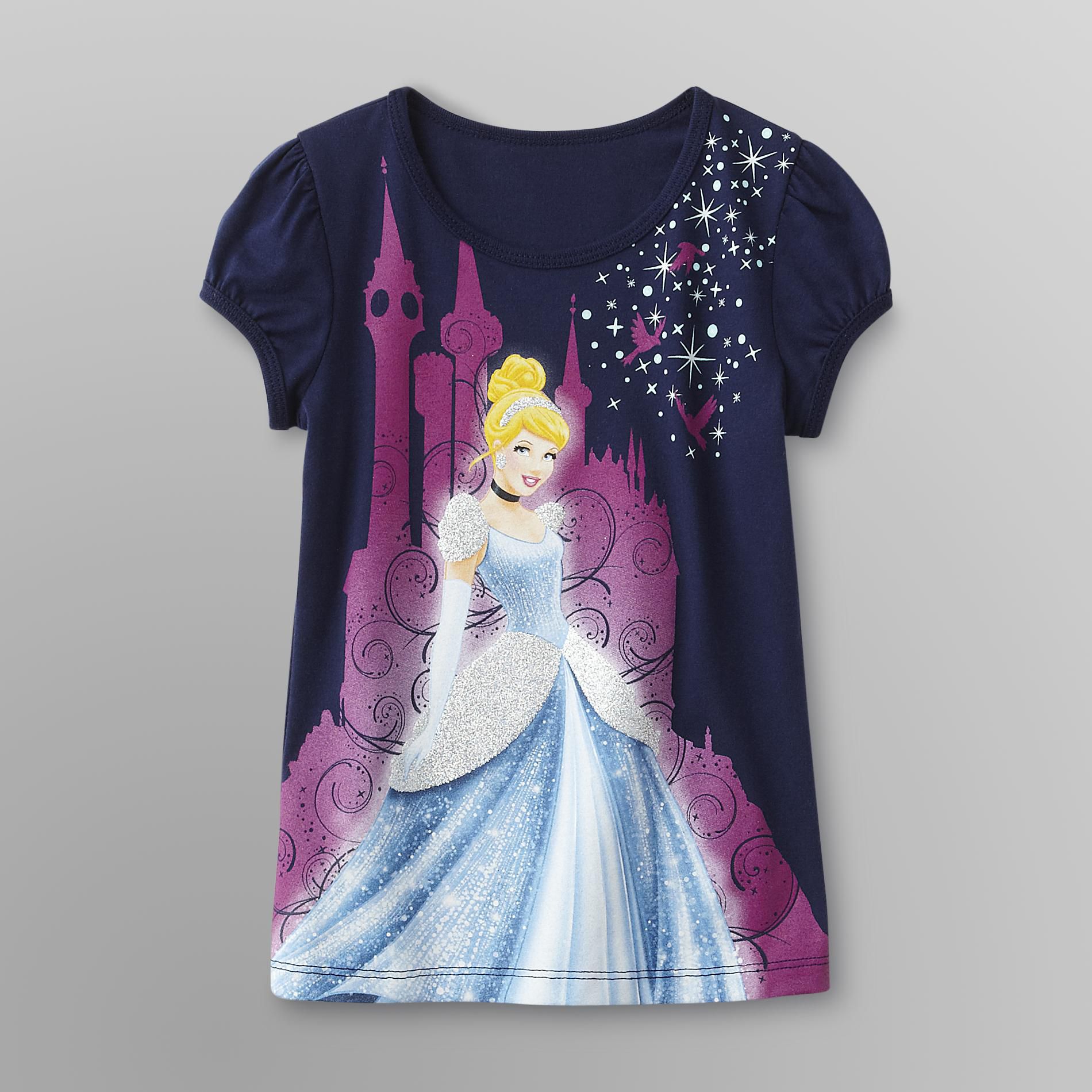 Disney Cinderella Girls T Shirt Glitter