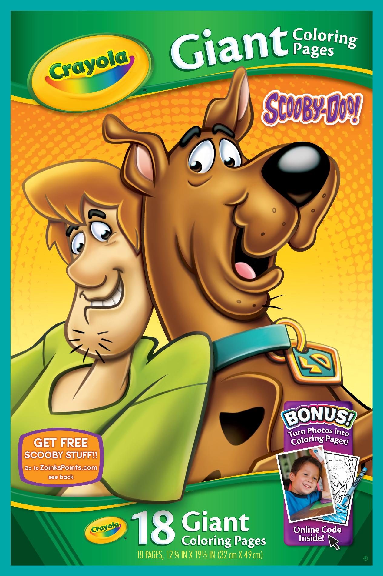 crayola scooby doo giant coloring pages