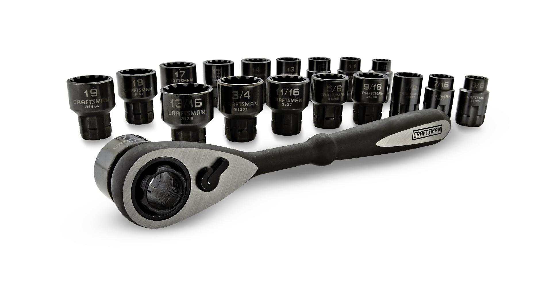 Craftsman 19pc Universal Max Axess Socket and Ratchet Set 3/8” Drive F | eBay