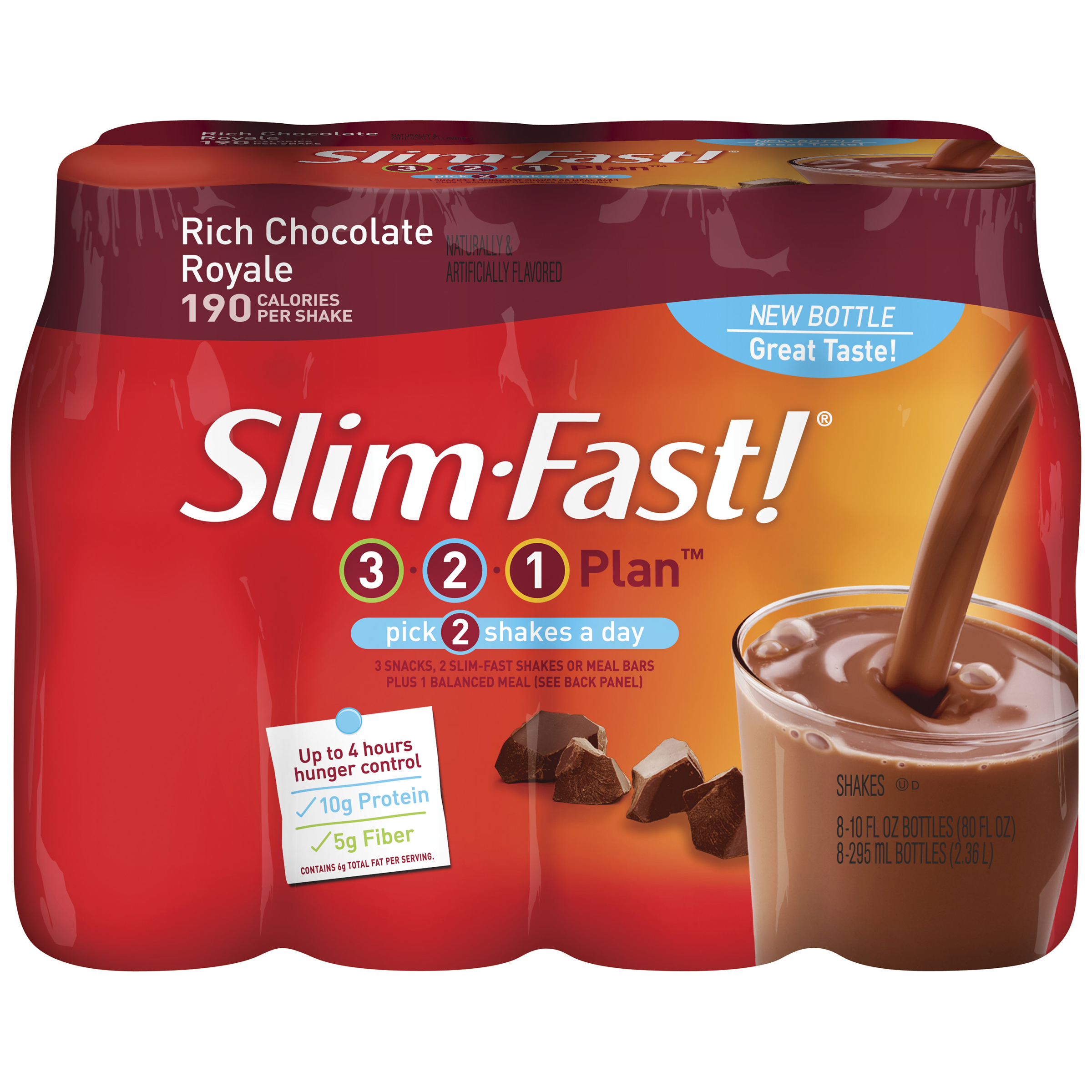 UPC 008346122202 - Slim-Fast 3-2-1 Rich Chocolate Royale Shakes, 8pk | upcitemdb.com