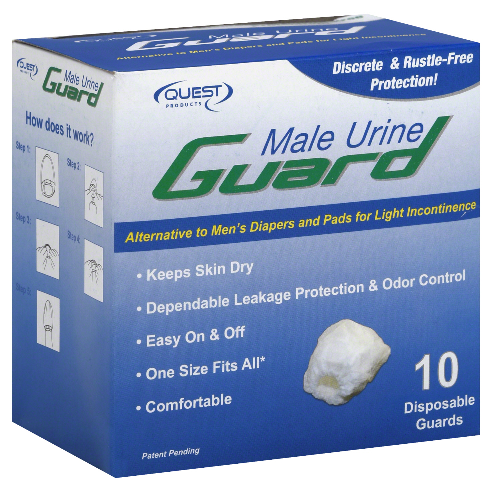 Quest Male Urine Guard 30 Guards Health And Wellness Incontinence