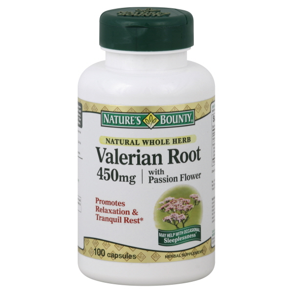 Natural Valerian Root 450 mg Caps, 100 Ct