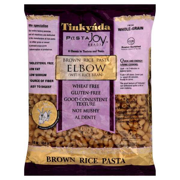 Brown Rice Pasta, Elbow, with Rice Bran, 16 oz (454 g)