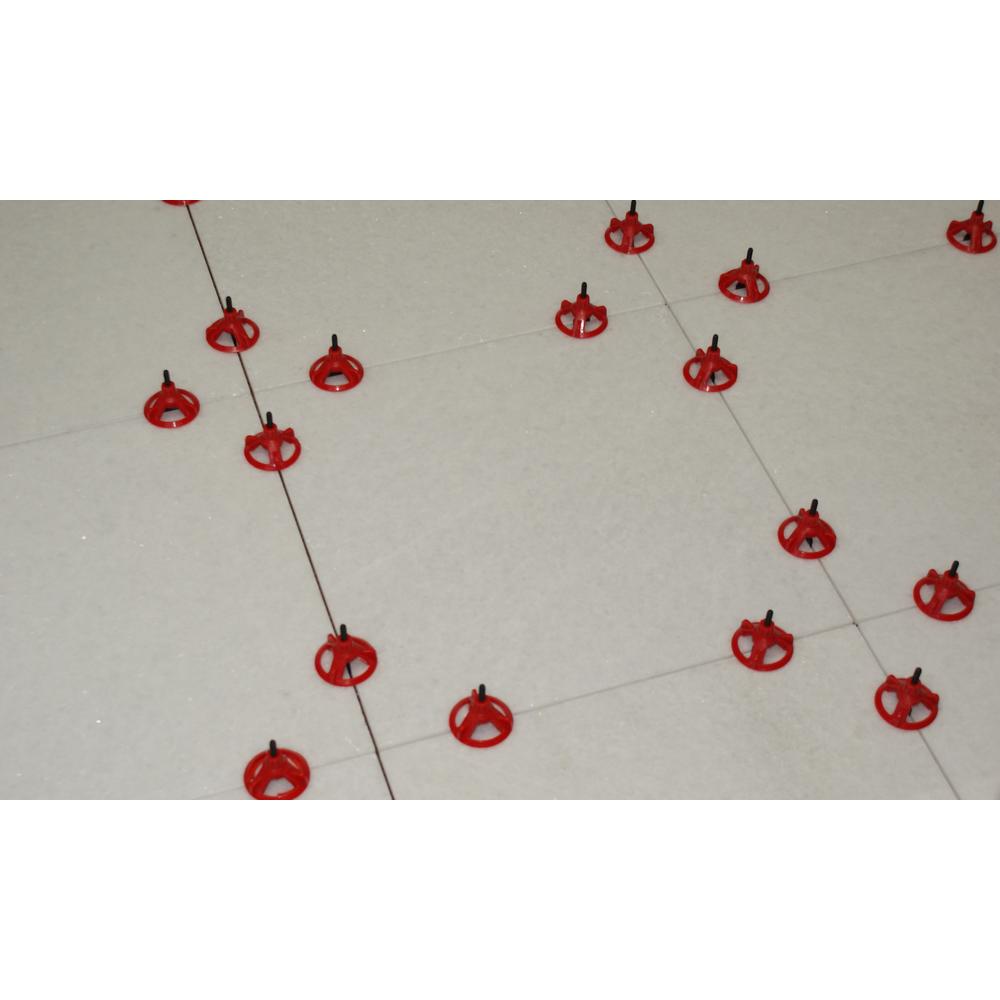 Spin Doctor Tile Leveling System 250 Kit, 1/16 Inch Base Spacers Plates