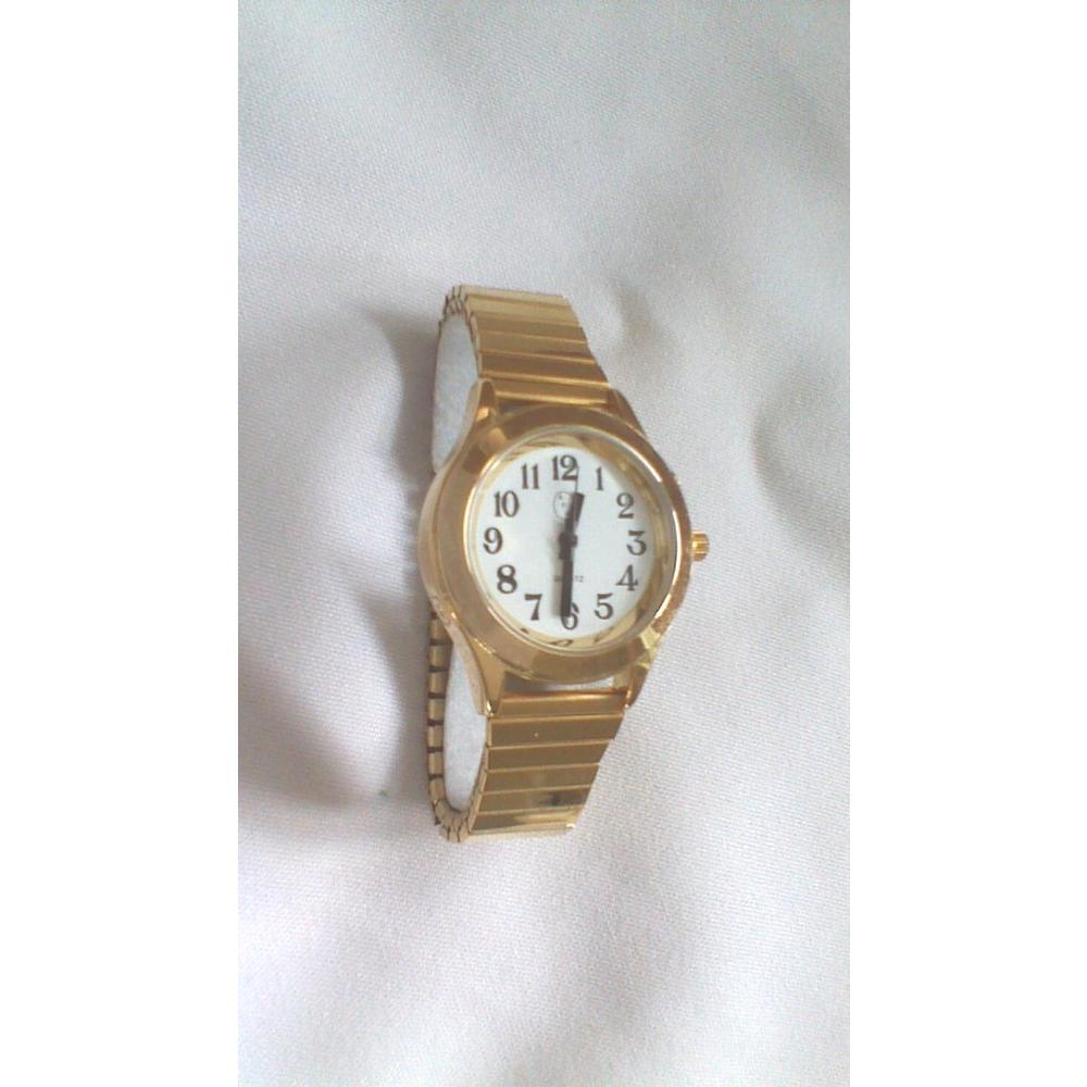 Active Products Plus-Women's Deluxe Talking Watch Gold Tone White Face ...
