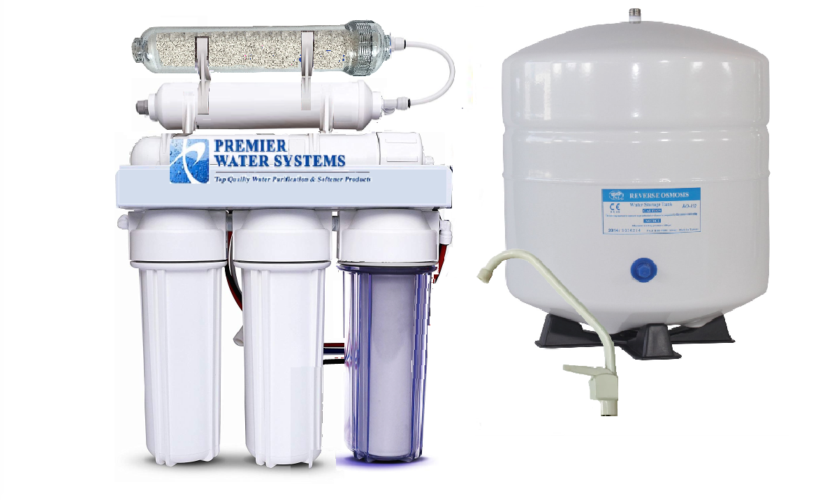 Premier Water Systems PROAKION6S75G 6 Stage ALKALINE pH Plus Reverse Osmosis Water Filtration ...