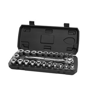 Hart HART 23 Piece 1 2 Inch Drive Mechanics Set with Socket Wrench Ratchet and Sets Chrome Finish