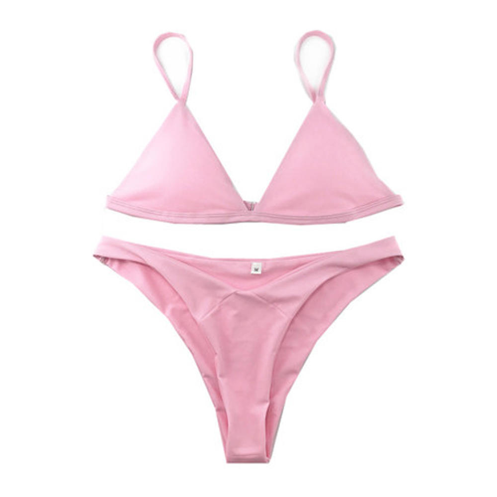 TOMCARRY Women Beach Triangle Shaped Bikini & Bottom Swimsuit Set