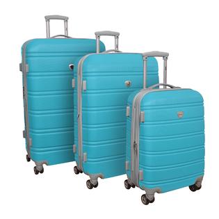 Jio 3Pc Luggage Set Hard Rolling 4Wheels Spinner Upright CarryOn ABS ...