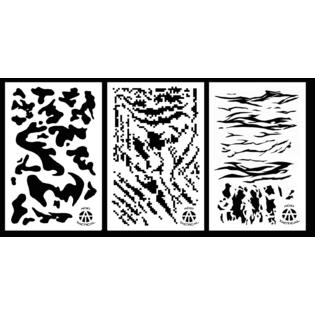 Acid Tactical Camouflage Spray Paint Airbrush Vinyl stencil kit (13 Pack)