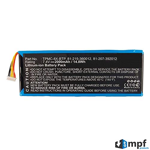 MPF Products TPMC-8X-BTP Battery for Crestron TPMC-8X, TPMC-8X-GA Isys ...