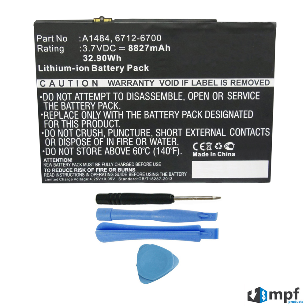 MPF Products 8827mAh A1484 Battery for Apple iPad Air A1474 A1475 iPad ...