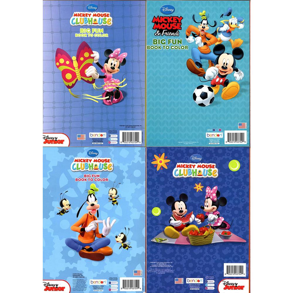 Disney Mickey Mouse Clubhouse - Big Fun Book to Color - (Set of 4 Books)