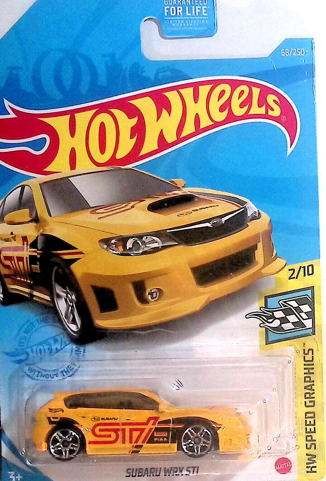 Hot Wheels Subaru Impreza WRX STi Hatchback Yellow 68/250 1/64 2021 D Case