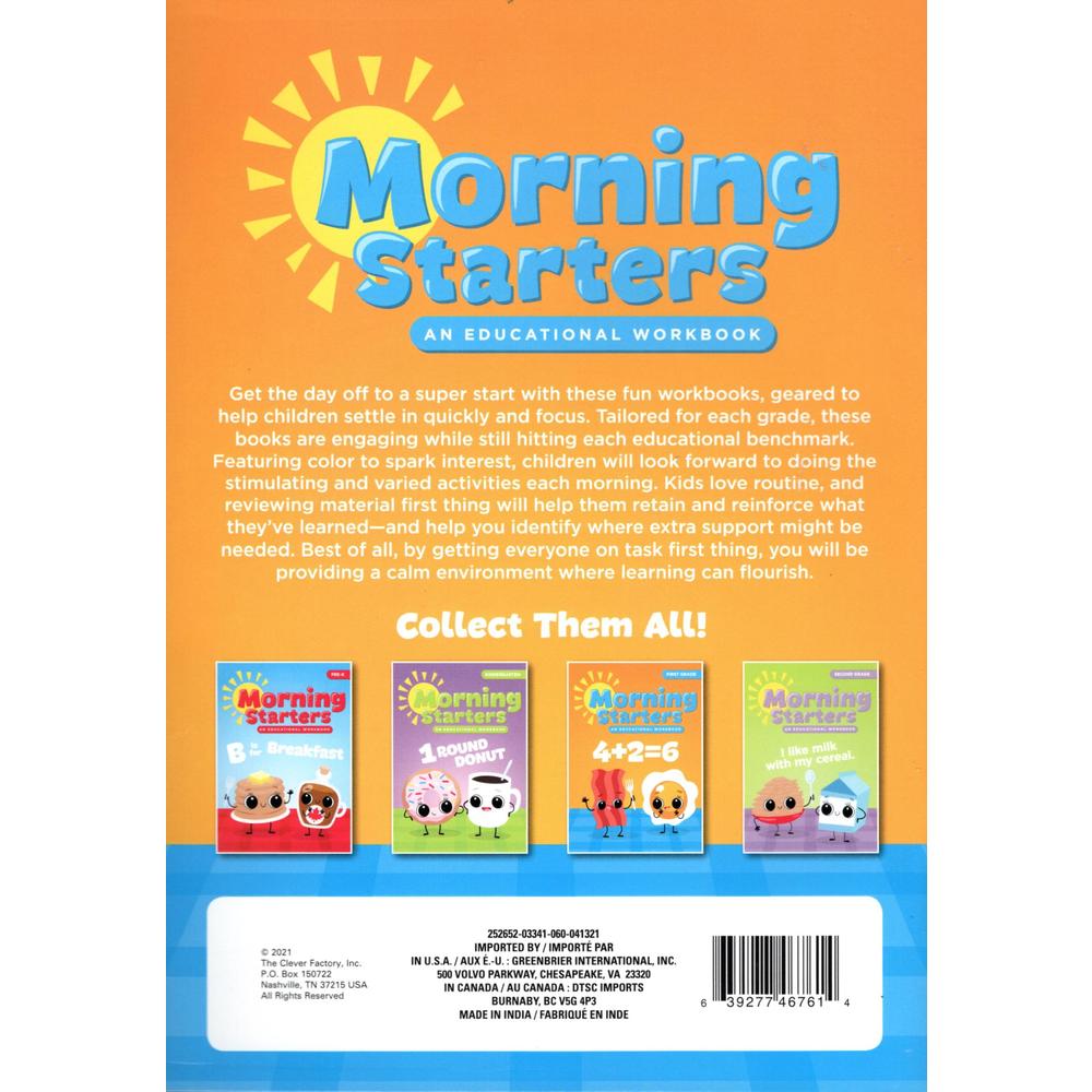 Educational Workbooks First Grade - Morning Starters Educational ...