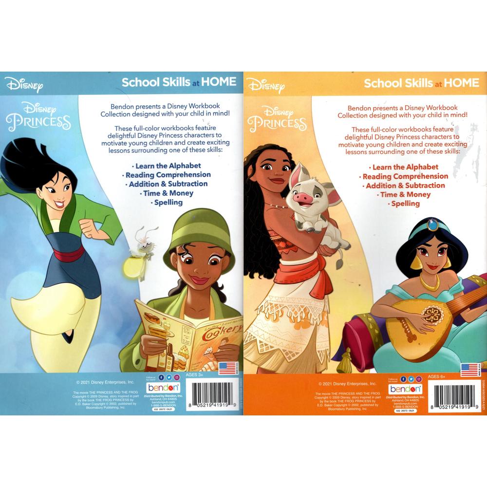 Educational Workbooks - Disney Princess - Spelling; Learn the Alphabet ...