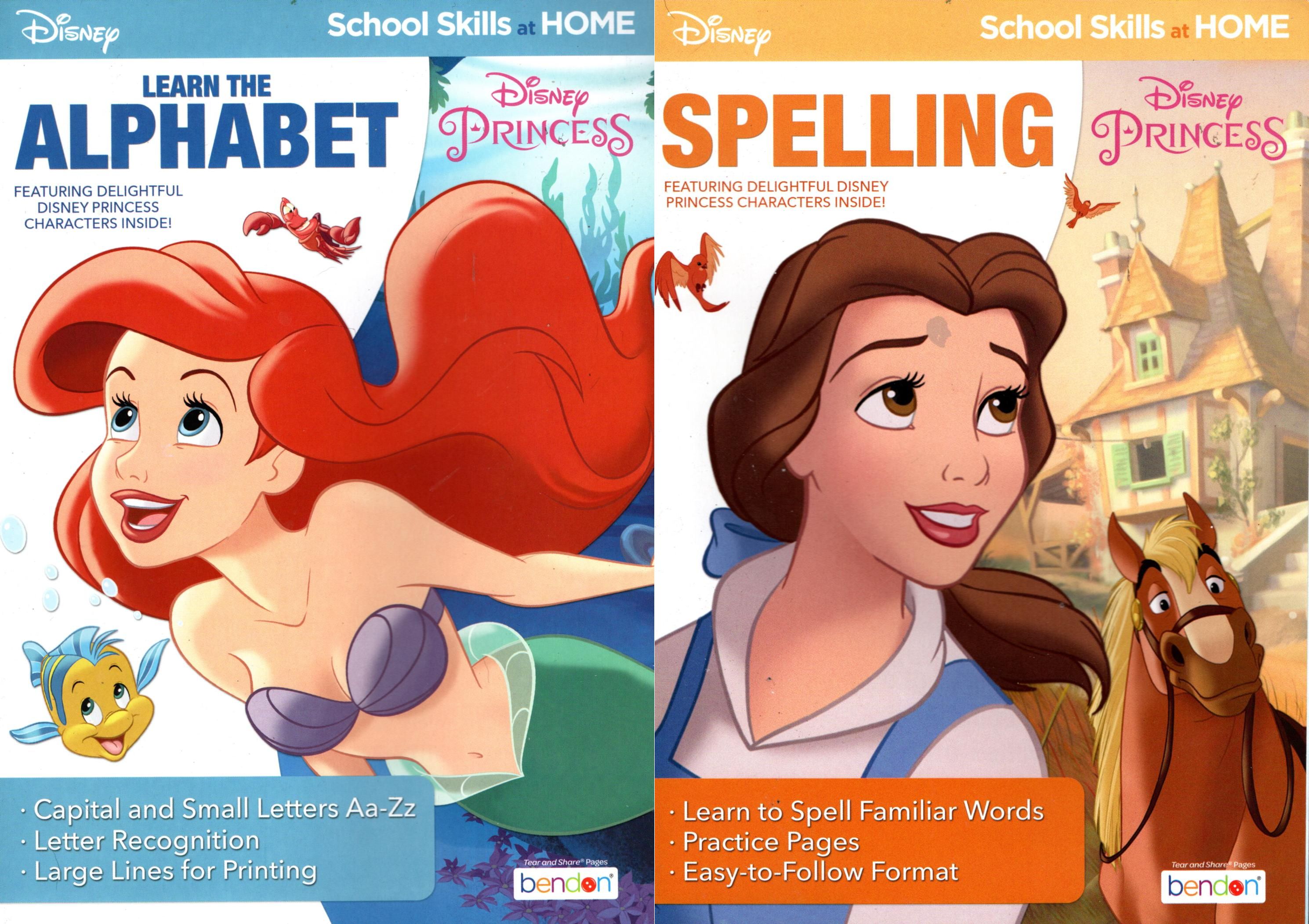Educational Workbooks - Disney Princess - Spelling; Learn the Alphabet ...