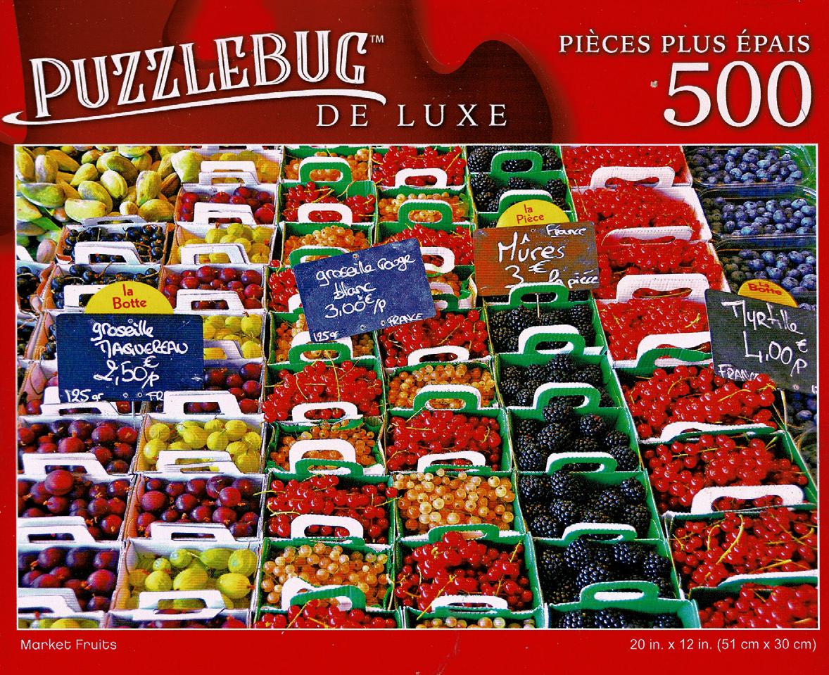 Puzzlebug Market Fruits - 500 Pieces Deluxe Jigsaw Puzzle