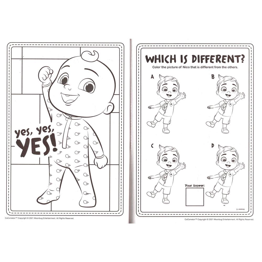 Bendon Jumbo Coloring & Activity Book - CoComelon + Award Stickers and ...