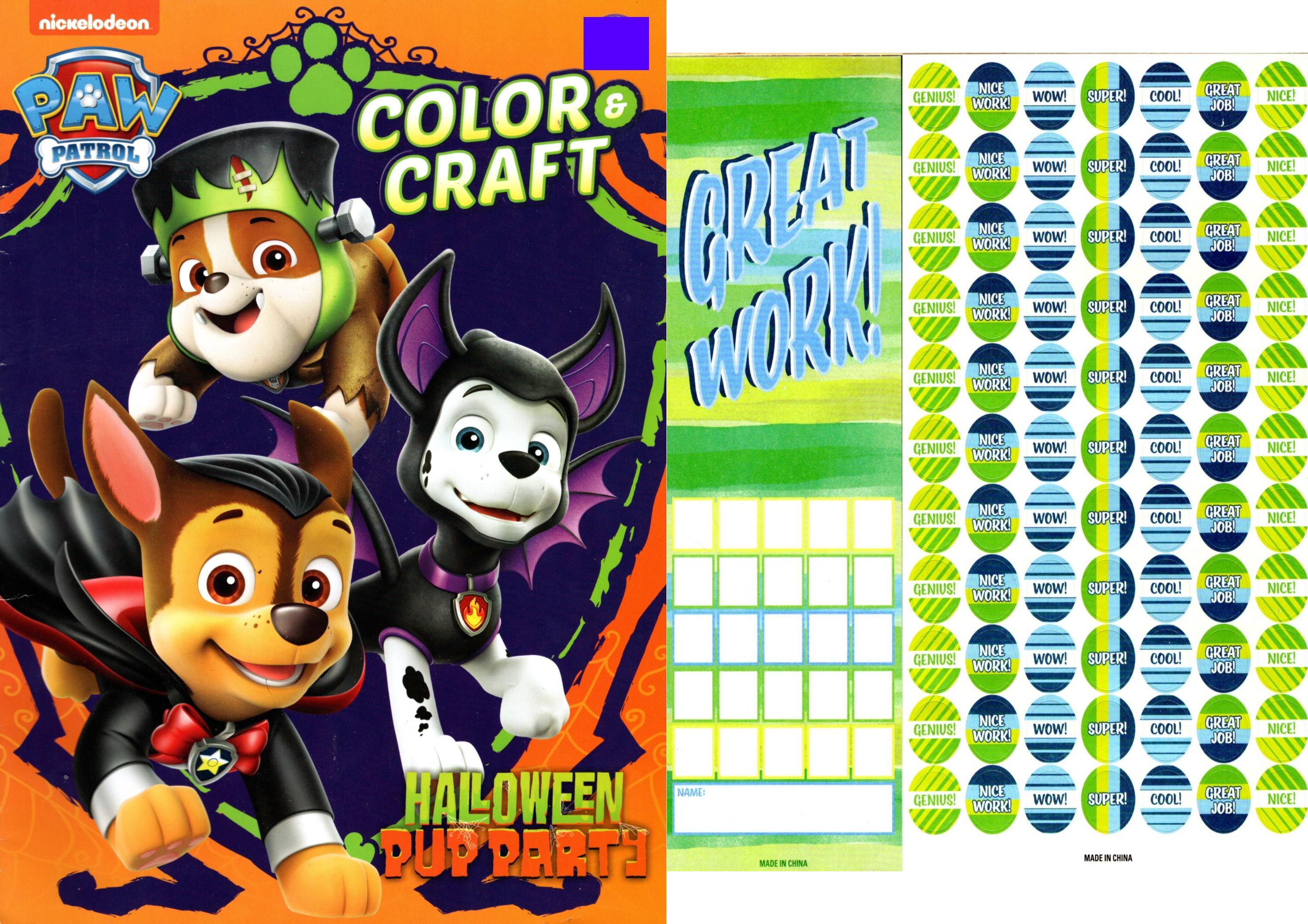Dreamtivity Paw Patrol - Coloring & Craft Book - Halloween Pup Party ...