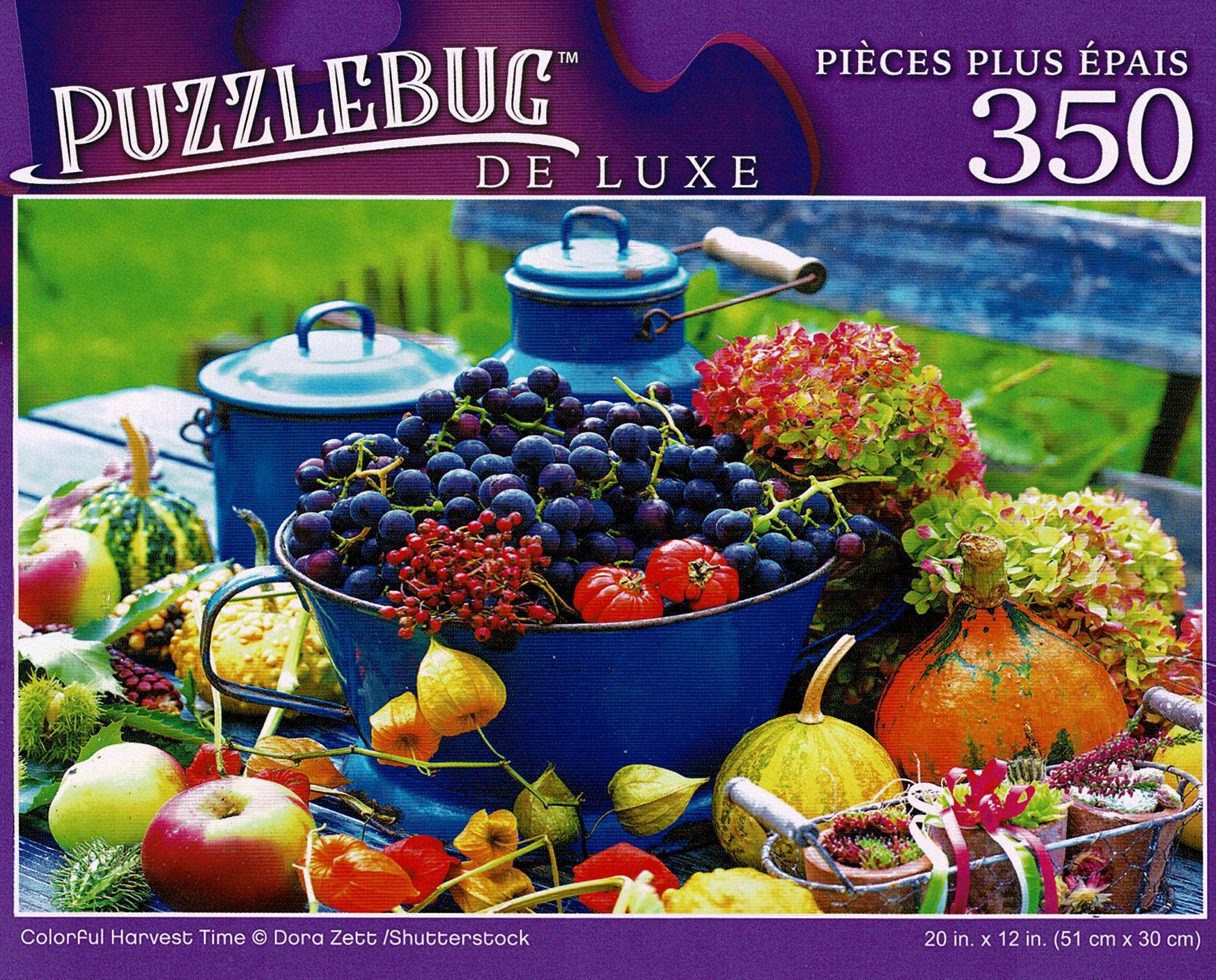 Puzzlebug Colorful Harvest Time - 350 Pieces Deluxe Jigsaw Puzzle