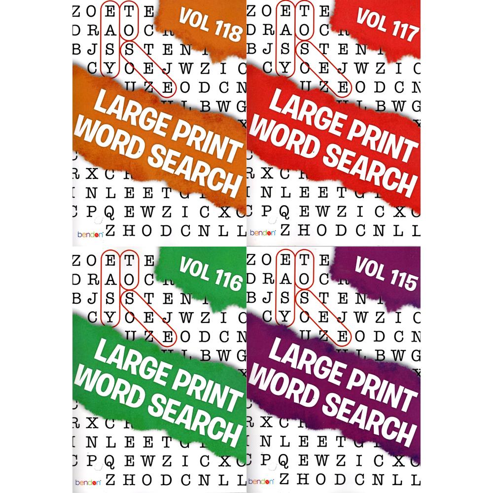 Bendon Large Print Word Search - All New Puzzles - (2018) - Vol.115 ...