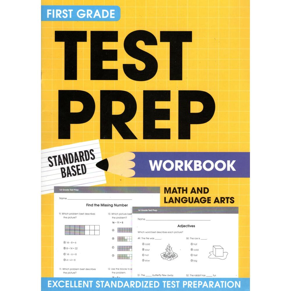 The Clever Factory First Grade Math & Language Arts Test Prep Workbook ...