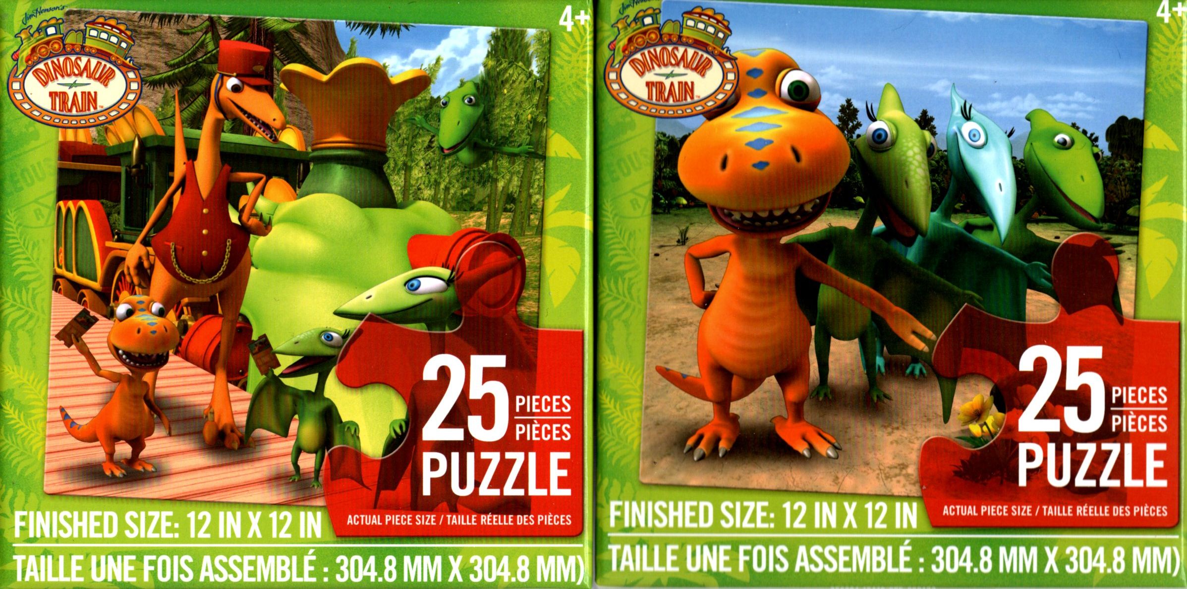 PBS Kids Driamtivity Dinosaur Train - 25 Pieces Jigsaw Puzzle v2 (Set of 2)