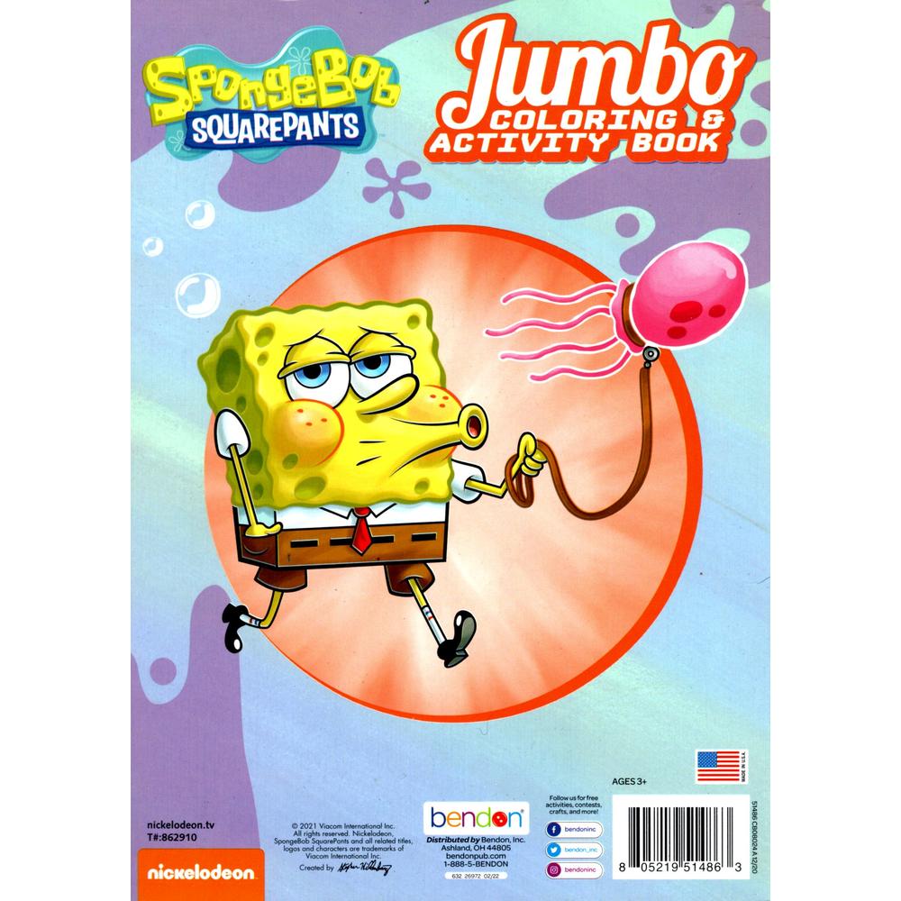 Nickelodeon Spongebob SquarePants - Jumbo Coloring & Activity Book ...