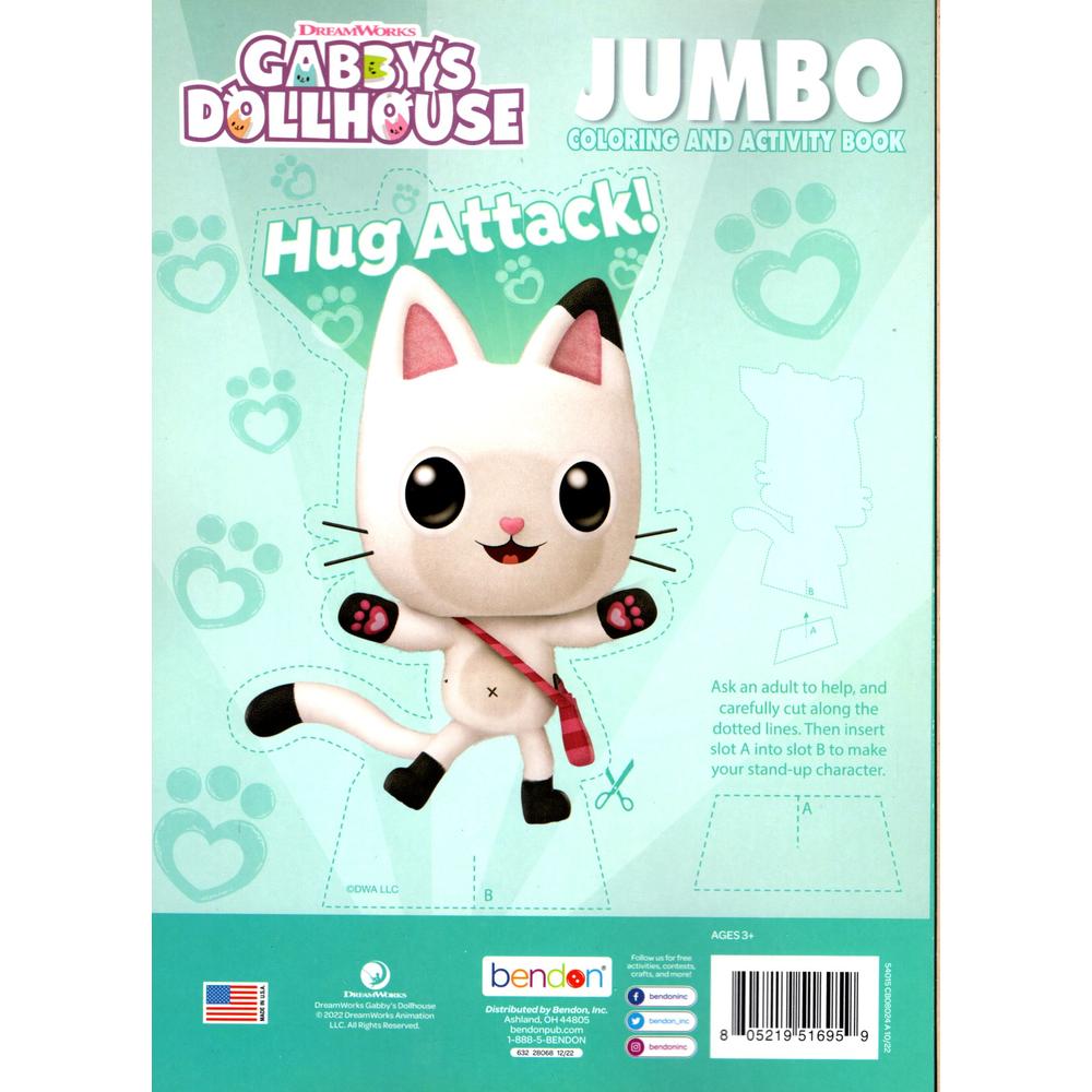 Dreamworks Gabby`s DollHouse - Hug Attack! - Jumbo Coloring & Activity Book