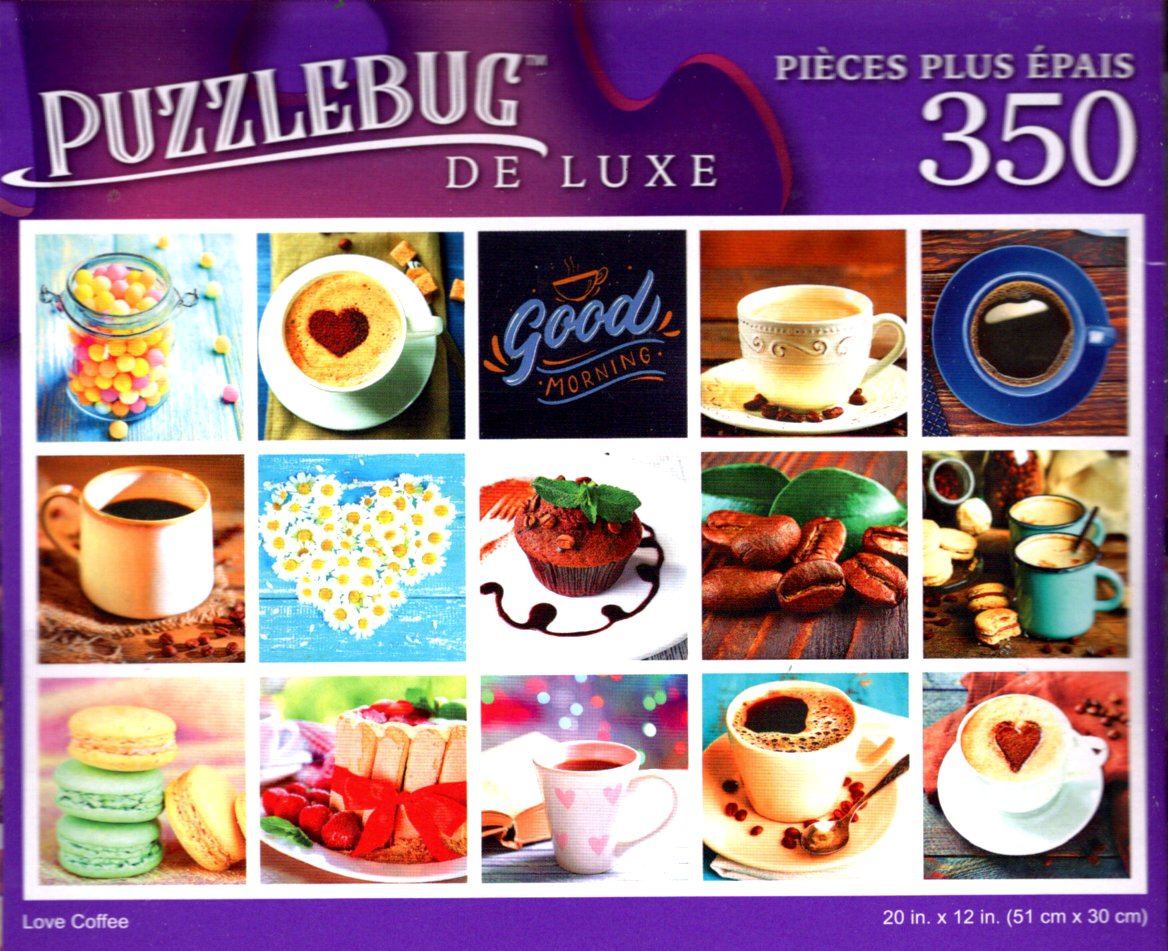 Puzzlebug Love Coffee - 350 Pieces Deluxe Jigsaw Puzzle