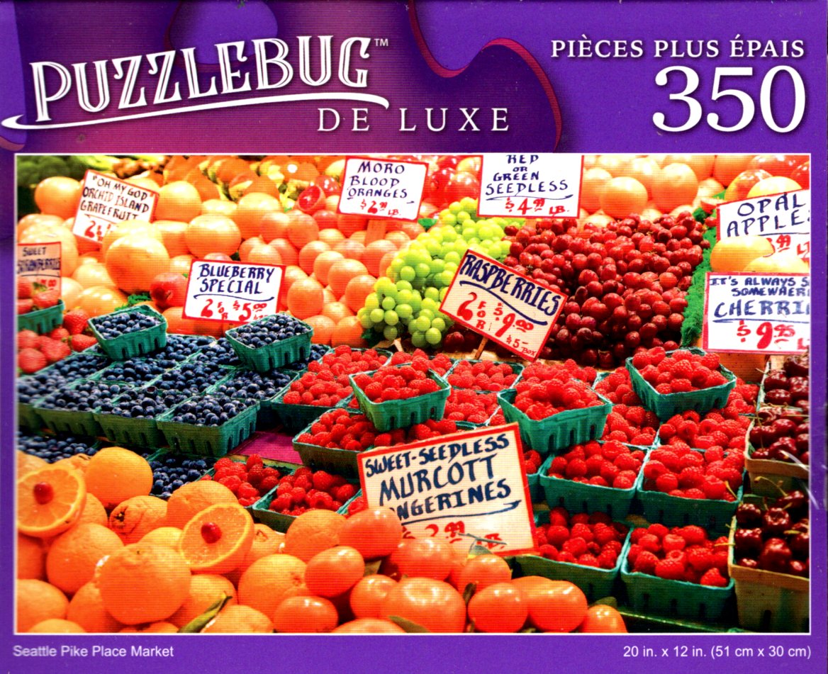 Puzzlebug Seattle Pike Place Market - 350 Pieces Deluxe Jigsaw Puzzle