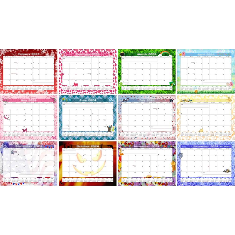 Pelican-Industrial 2024 Monthly Spiral-Bound Wall/Desk Calendar - 12 ...