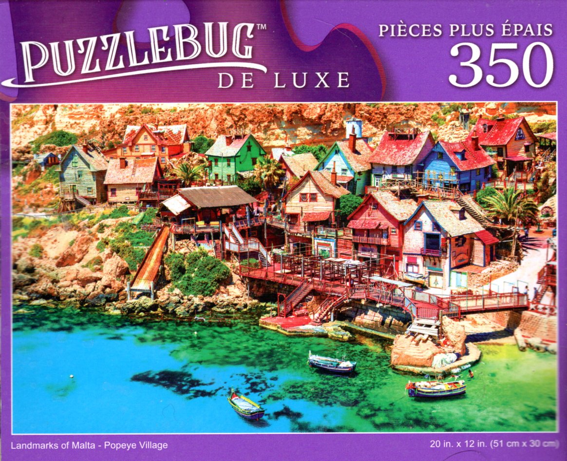 Puzzlebug Landmarks of Malta - Popeye Village - 350 Pieces Deluxe ...