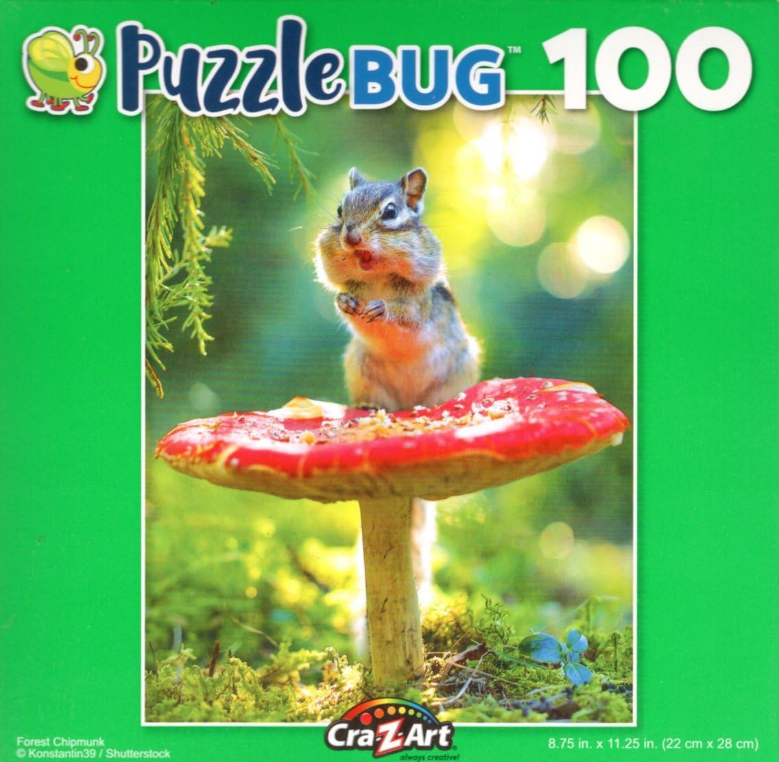 Puzzlebug Forest Chipmunk - 100 Pieces Jigsaw Puzzle