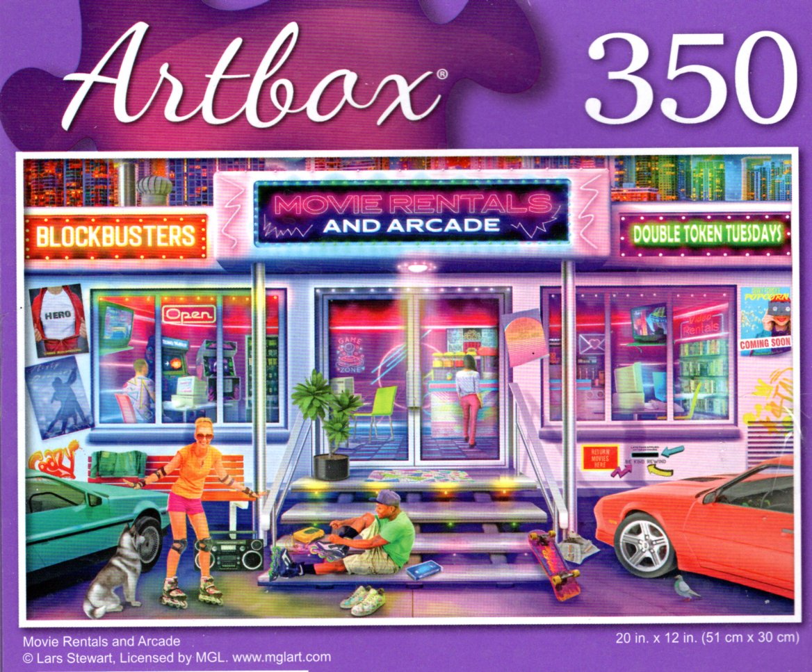 Art Box Movie Rentals and Arcade - 350 Pieces Jigsaw Puzzle