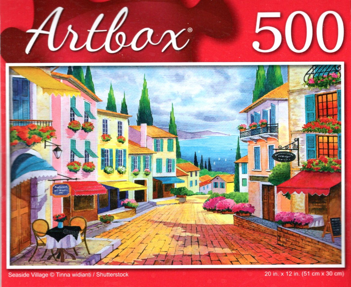Art Box Seaside Village - 500 Pieces Jigsaw Puzzle