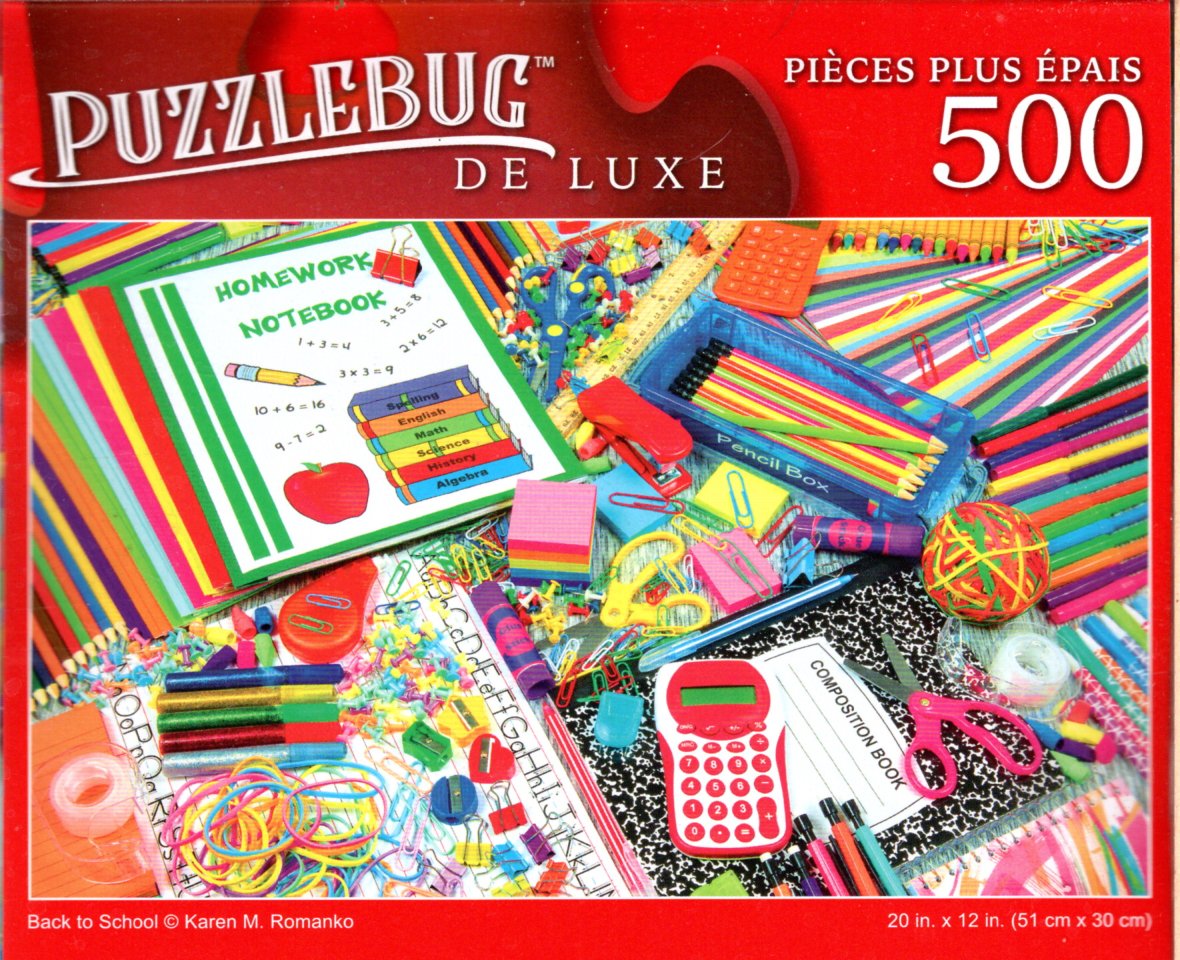 Puzzlebug Back to School - 500 Pieces Deluxe Jigsaw Puzzle