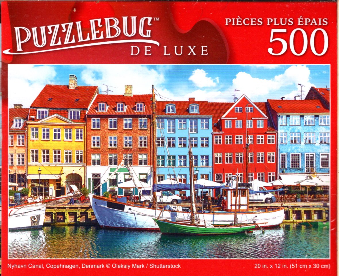 Puzzlebug Nyhavn Canal, Copenhagen, Denmark - 500 Pieces Deluxe Jigsaw ...