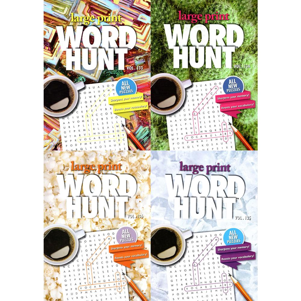 Papp Large Print Word Hunt - All New Puzzles - Vol.133 -136
