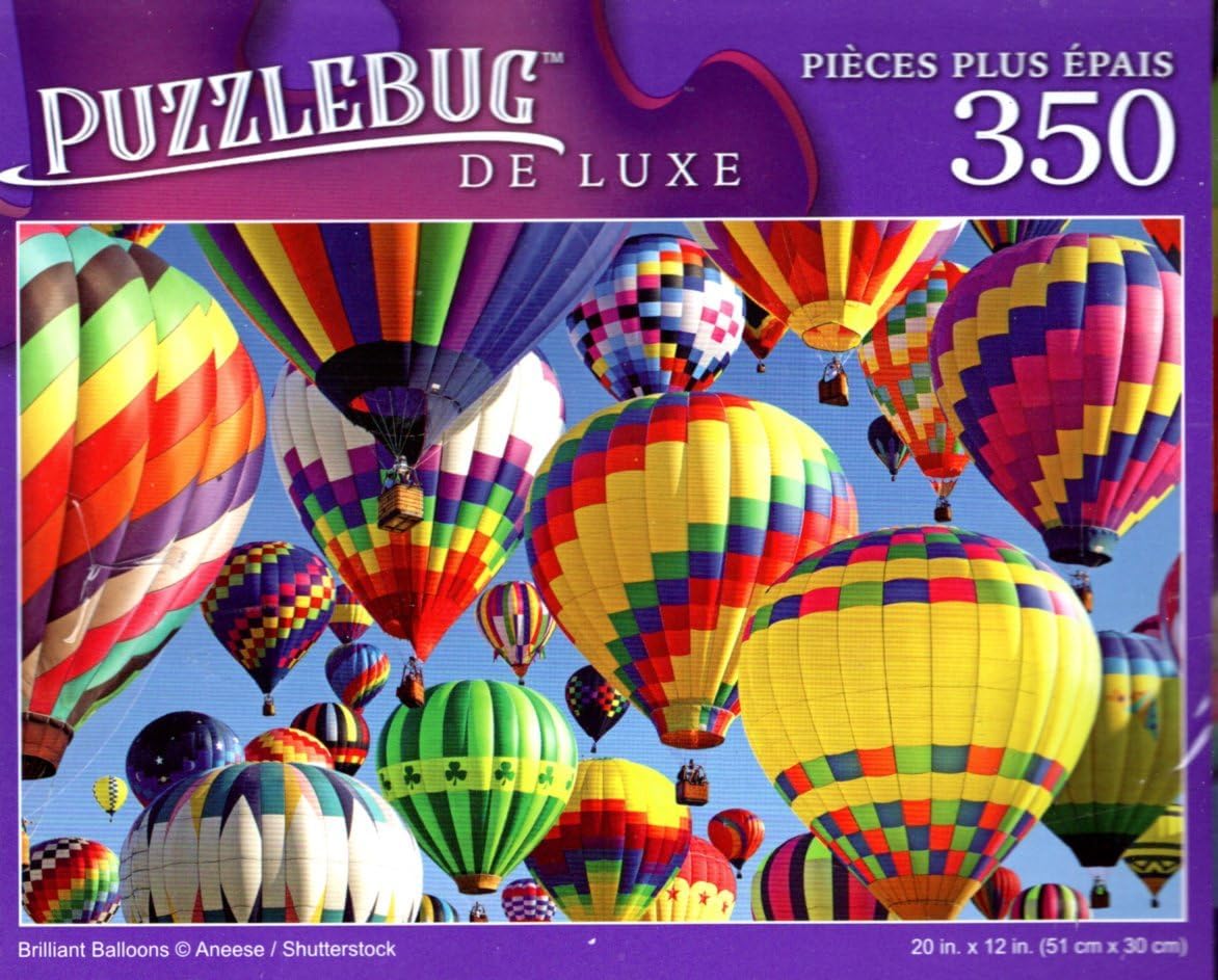 Puzzlebug Brilliant Balloons - 350 Pieces Deluxe Jigsaw Puzzle