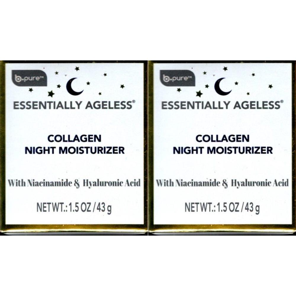 Pure b.pure Essentially Ageless Collagen Night Moisturizer 1.5 oz. (Set ...