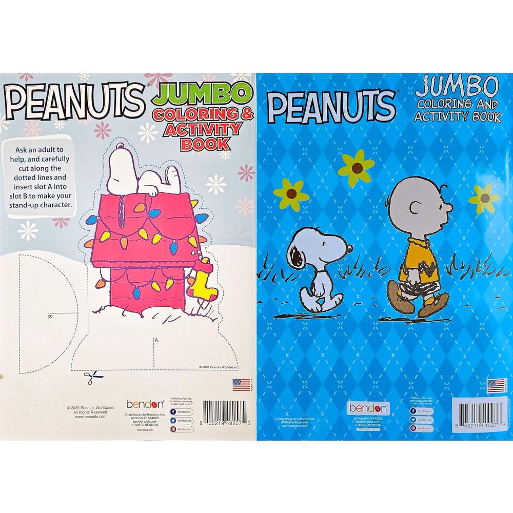Bendon Peanuts - Jumbo Coloring & Activity Books v2 (Set of 2 Books)