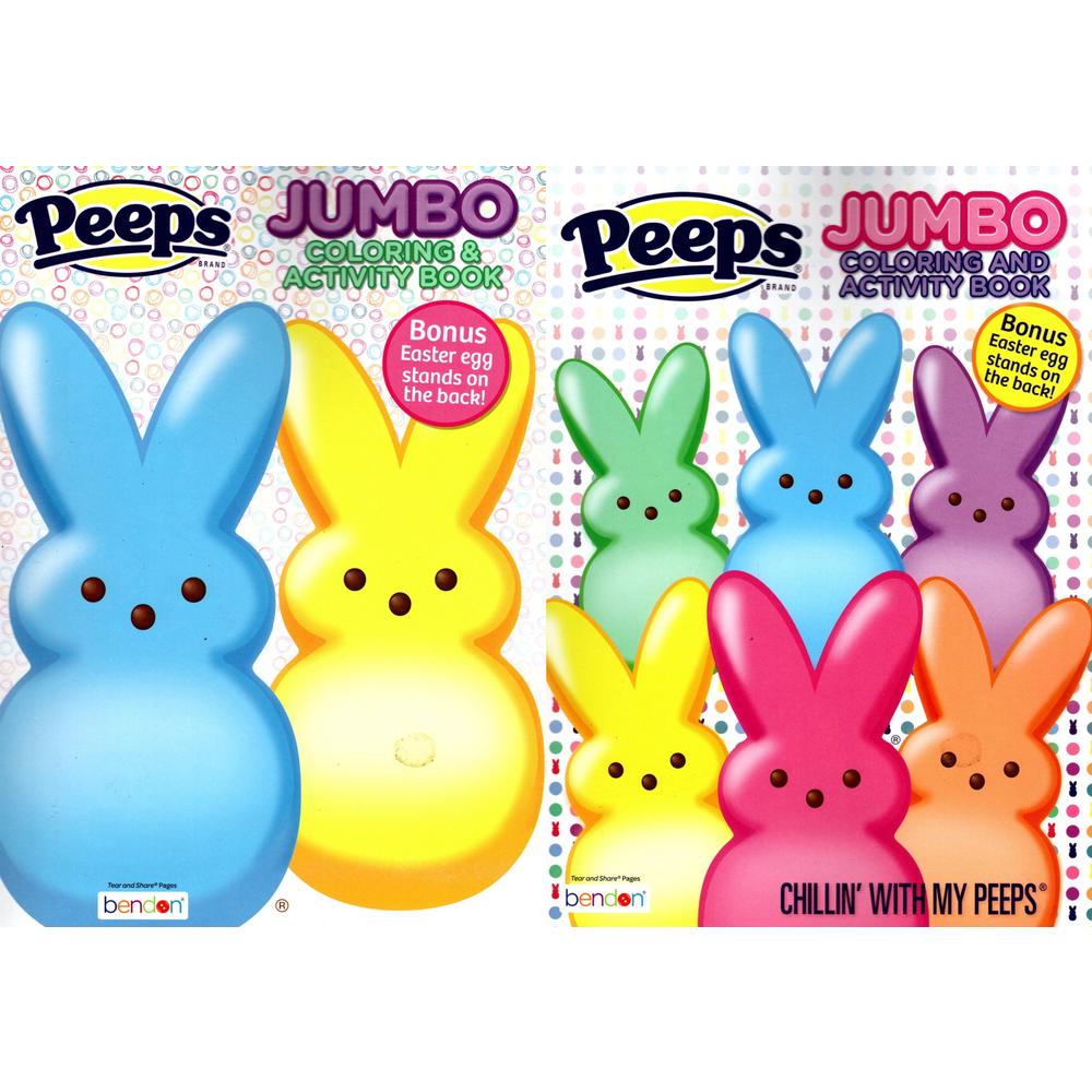Just Born Peeps - Bonus Easter egg stands on the back - Jumbo Coloring ...